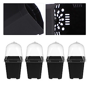 GANAZONO Plant Propagation Plant Propagation 12 Sets of Plastic Nursery Pots with Humidity Dome Flower Plant Container Starting Pot Cup for Flower Clear Pot Outdoor