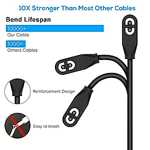 YUANHOT 2 Pack Charging Cable Replacement for AfterShokz Aeropex AS800 & Shokz OpenRun Pro & OpenRun & OpenRun Mini & OpenComm, USB Charger Cord for AfterShokz Aeropex Bone Conduction Headphones