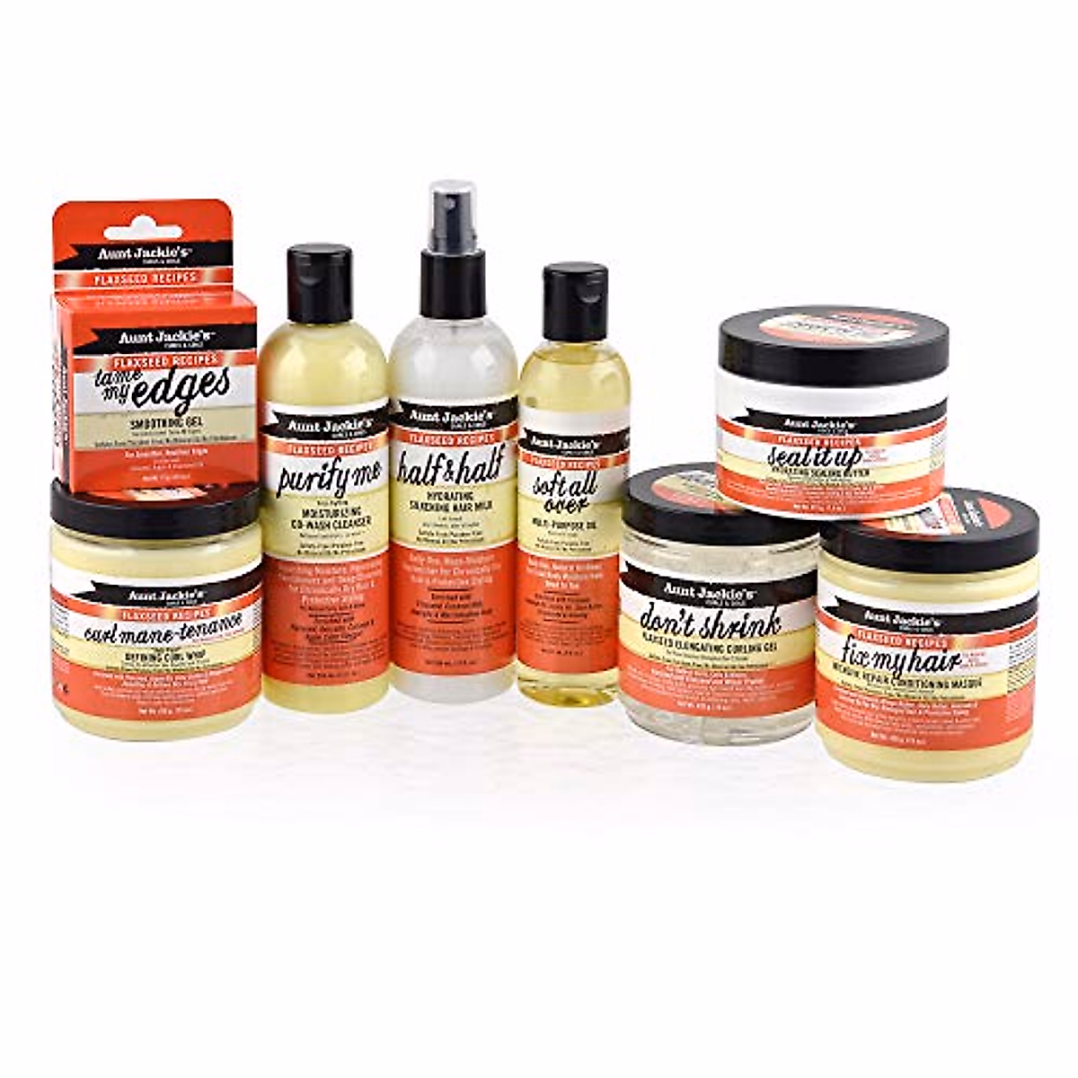 Aunt Jackie's Flaxseed Recipes Don't Shrink Elongating Hair Curling Gel for Natural Curls, Coils and Waves, Helps Prevent Dryness and Flaking, 18 oz