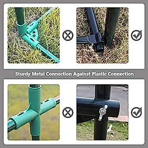 Greenhouse Outdoor Plant Gardening Hot Greenhouse 12' X 7' X 7' Portable Greenhouse Large Walk-in Green Garden Hot House with Roll-Up Windows, Zippered Door