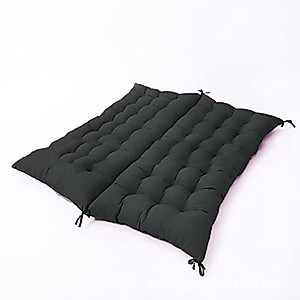 MUVLUS Indoor/Outdoor Bench Cushion, 59"x39.3" Swing Cushion Wicker Seat Cushions,Lounger Garden Furniture Patio Lounger Bench Seat Cushions (Black)