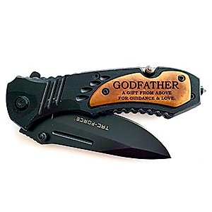 Godparent Gift, Godfather Pocket Knife, gift from godchild Baptism