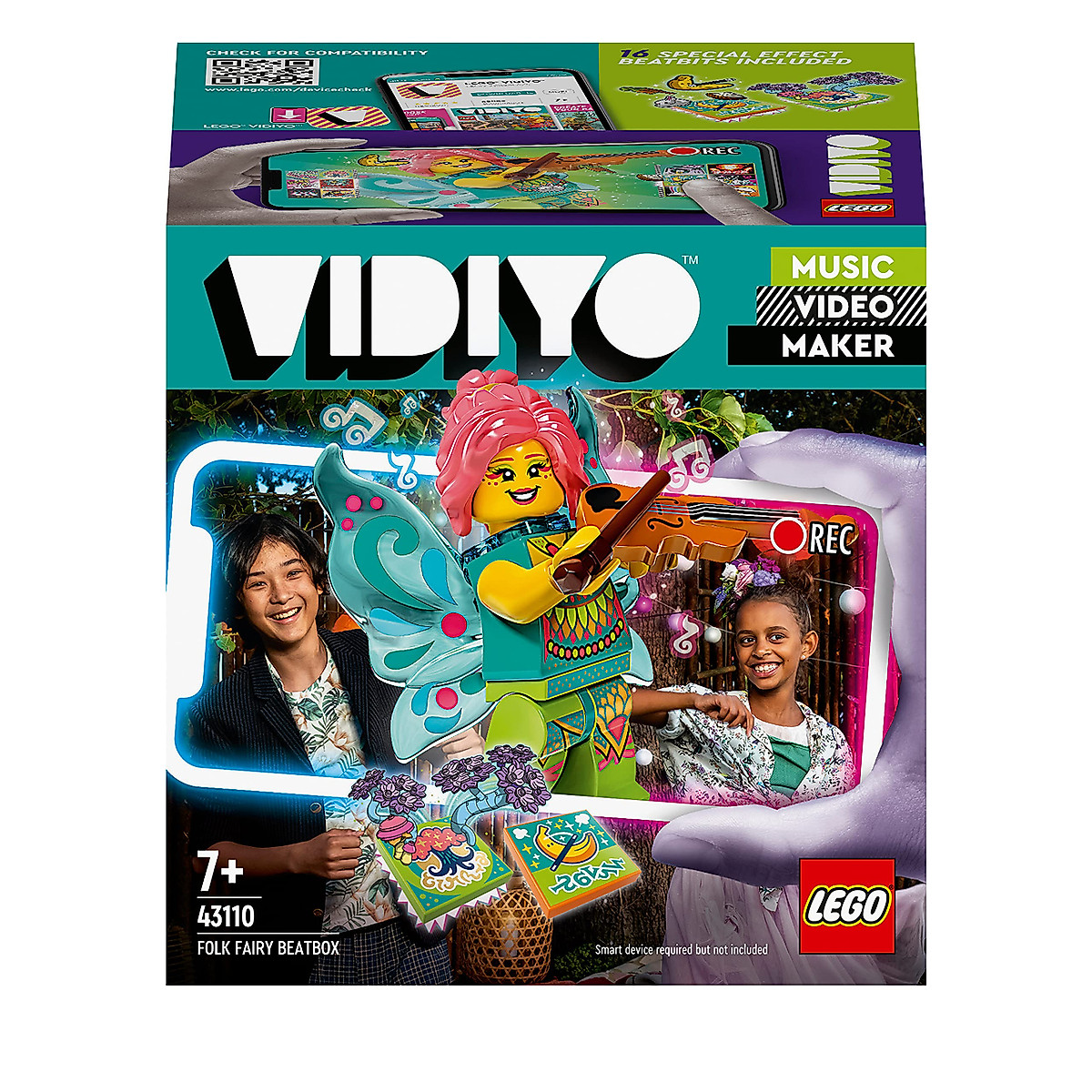 LEGO VIDIYO Folk Fairy Beatbox 43110 Building Kit Toy; Inspire Kids to Direct and Star in Their Own Music Videos; New 2021 (89 Pieces)