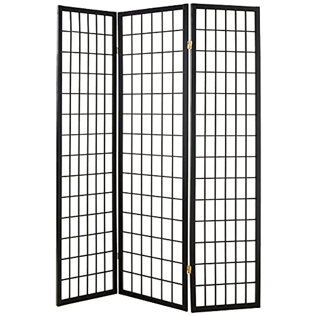 ORE International 3-Panel Room Divider, Black, 70" x 6" x 50"