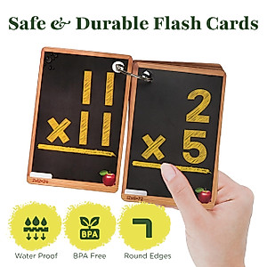 Star Right Math Flash Cards Set of 4 - Math Flashcards Addition, Subtraction, Multiplication, Division with 4 Rings - 208 Cards for Kids Ages 6 and Above - Flash Cards for Math from 1st to 4th Grade