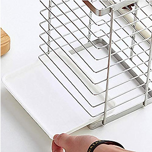 ZH1 The Thickened 304 Stainless Steel Knife Holder is Easy to Clean and Save Space. The Unique Slot Can Protect The Blade and Has a Removable Water Tray.