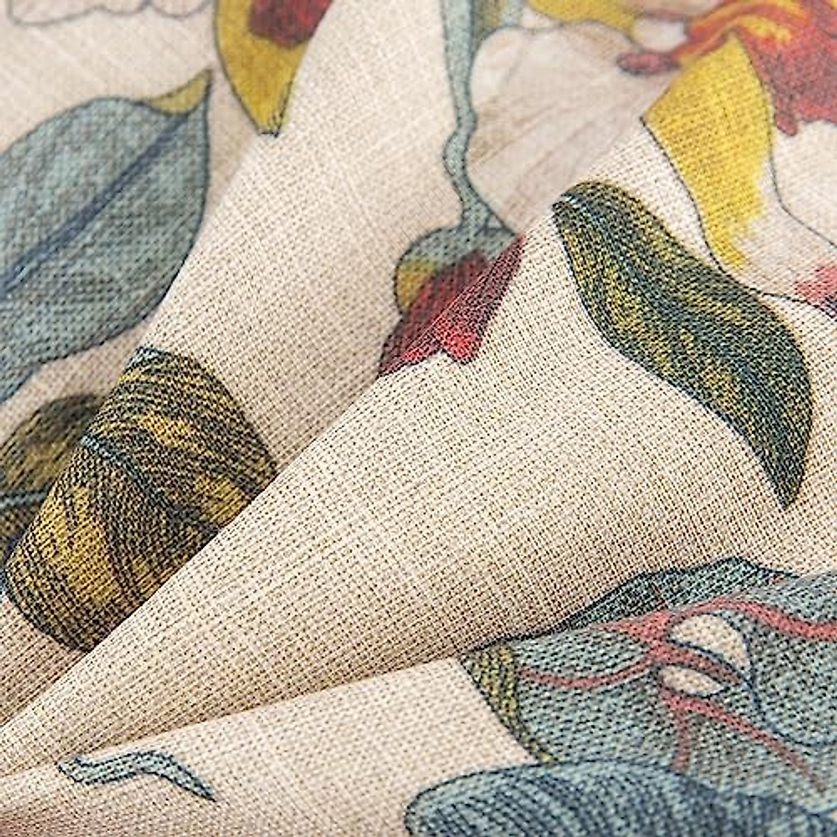 Set of 4 Outdoor Dining Chair Cushions, Comfort Patio Seating Cushions, 44 x21x4.5 inch, Single Welt and Zipper, Khaki Floral Essence