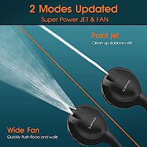 High Pressure Shower Head with Handheld, 59 inch Stainless Steel Shower Hose, 10 Functions Powerful Shower Spray, Anti-clog Nozzles, Built-in Power Wash to Clean Tub Top, Tile & Pets (Matte Black)