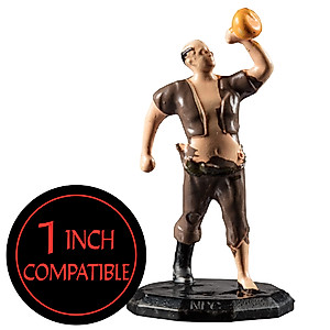 Monster Townsfolk Mini Fantasy Figures - 8pc Hand-Painted Pub Workers Non Player Character NPC Miniatures- 1" Hex-Sized Compatible w DND Dungeons Dragons Pathfinder RPG Tabletop Games