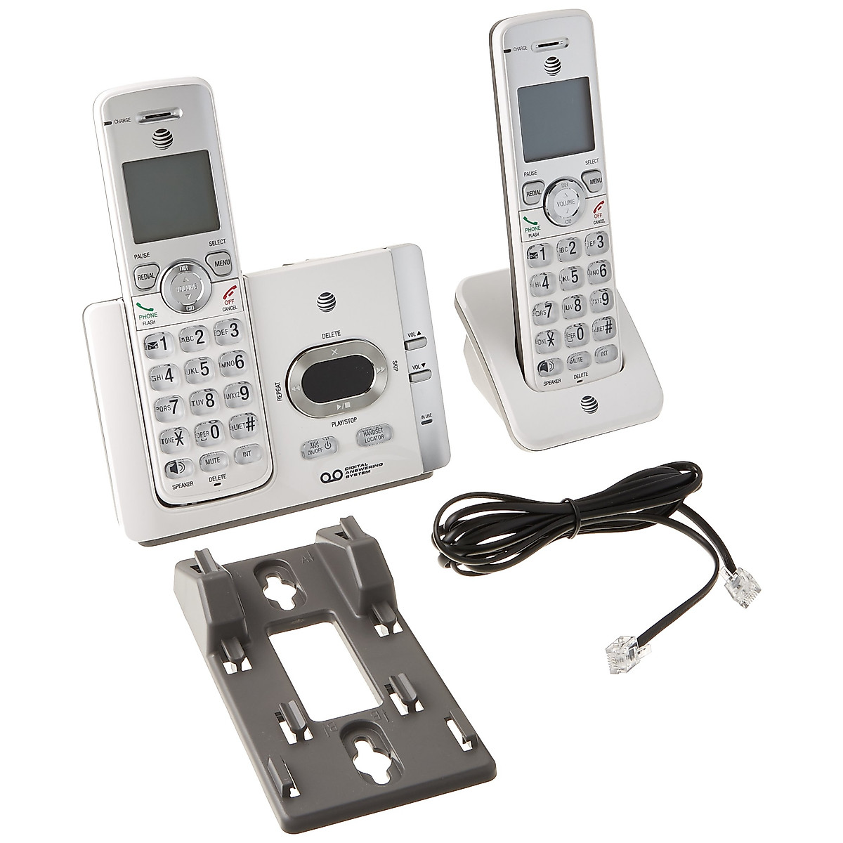 AT&T EL52215 Dect 6.0 Answering System with Caller ID/Call Waiting Landline Telephone Accessory,Gray