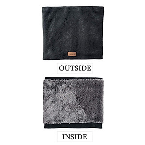 NovForth Winter Neck Warmer Men Ski, Neck Gaiter Face Scarf Women, Fleece Scarf for Men Gaiter Mask, Thick Windproof Scarves