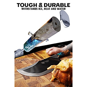Dalstrong Massive Cleaver Knife - 9 inch - 'The Ravager' - Valhalla Series - 7CR17MOV HC Steel Kitchen Knife - Celestial Resin & Wood Handle - Razor Sharp Meat Cutting Knife - w/Sheath