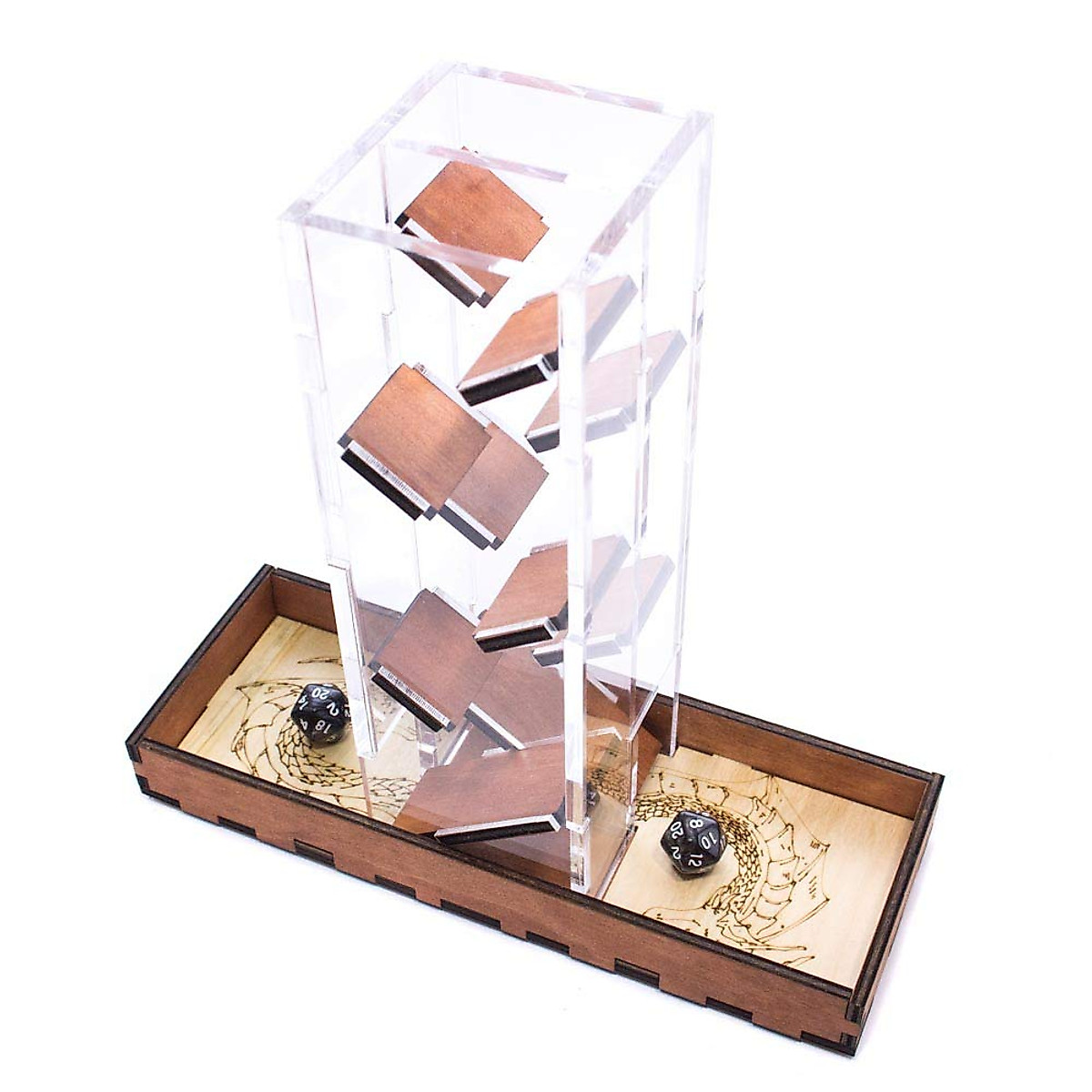 C4Labs Dueling Dice Tower - Dragon Engraving - Gunstock