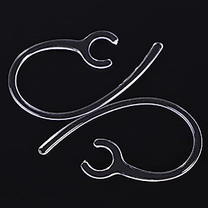 Mikikit Ear Hook 10pcs Hook Clamps HEA Universal for Ear Single Large Black Hanging Shape Replacement Earphone Clamp .mmrandom Color Clip Clear Small Headset Ear Clips