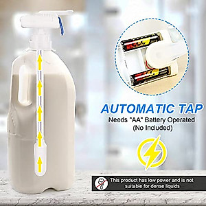 2 Pack Electronic Milk Dispenser, Automatic Drink Dispenser, Milk Dispenser, Electric Tap for Milk Juice, Universal Bottle Cap Electric Faucet, Outdoor and Home Kitchens