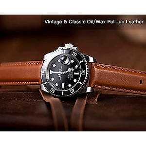 OTTOODY Leather Watch Bands Quick Release, Elegant Top Grain Leather Watch Straps for Men & Women, Choice of Color & Width - 18mm, 19mm, 20mm, 21mm or 22mm Wristbands Bracelet for Watch & Smartwatch