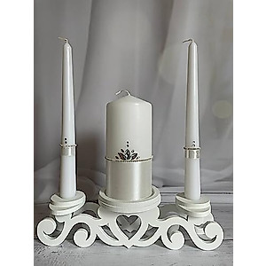 Magik Life Unity Candle Set for Wedding - Wedding Unity Set for Reception and Ceremony - Candle Sets - 6 Inch Pillar and 2 * 10 Inch Tapers