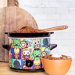 Uncanny Brands Marvel Avengers Kawaii 2qt Slow Cooker- Cook With Your Favorite Avengers