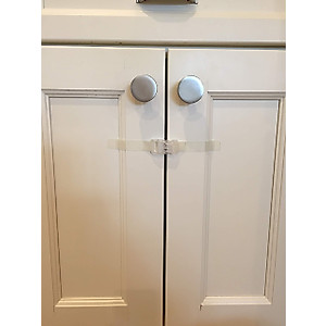 Clear/MultiUse Baby Toddler Child Children Safety Latches Self Adhesive for Lazy Susan Refrigerator Frides/Freezers Special needs Adults and Children. 1 Count per package.