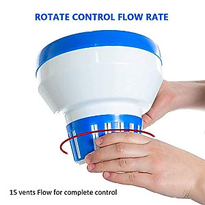 LALAPOOL Luxury Pool Dispenser, Strong Floating Pool Chlorine Dispenser,Fits 3" Chlorine Tablets, 15 Flow Vents Release Adjustable for Indoor & Outdoor Swimming Pool Hot Tub SPA