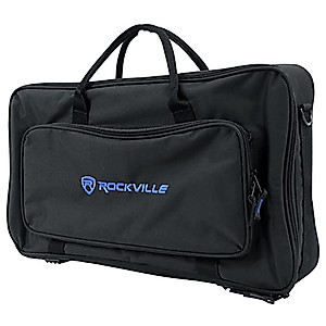 Rockville MCB22 Gig Bag Case 4 DJ/MIDI/Keyboard Controllers/Guitar Pedal Board,Black,23” x 12” x 4”