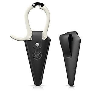 LOOPSEED Plant Pruning Shears with Leather Sheath Garden Trimming Scissors with Belt Holster Bonsai Trimmers Herb Snips Flower Clippers Modern Garden Tools 2 Piece Bundle