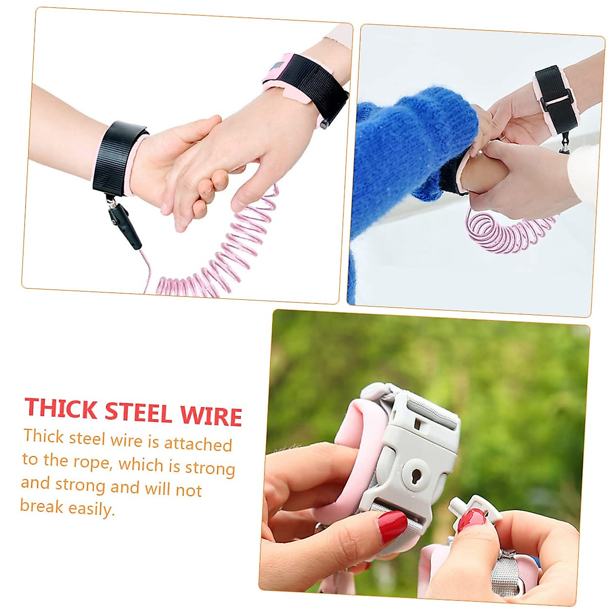 TOYANDONA 3 Pcs Anti-Lost Rope for Children Toddler Sling Carrier Baby Leash Child Harness Child Leash Child Safety Harness Kids Anti Lost Belt Wrist Link Anti- Wristband Cotton