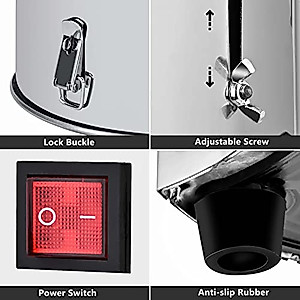 DIYAREA Electric Vegetable Fruit Chopper,550W 110V Commercial Veggies Slicer Grinder Processor Machine with Outlet Baffle for Commercial and Domestic Use