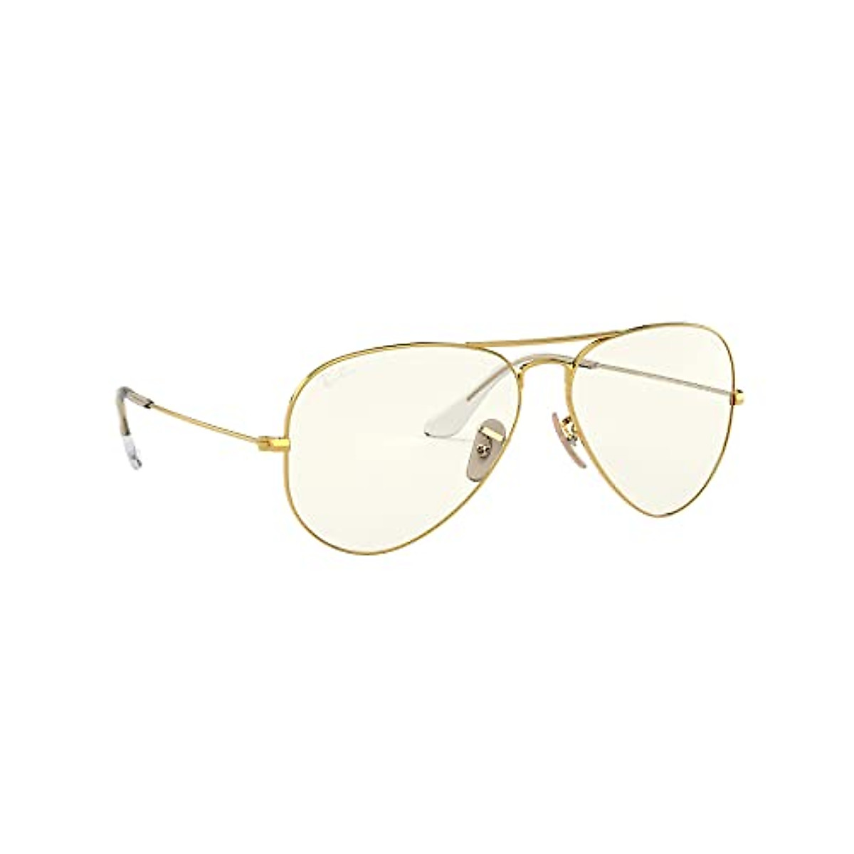 Ray-Ban RB3025 Classic Evolve Polarized Aviator Sunglasses, Gold/Clear to Grey Photochromic, 58 mm