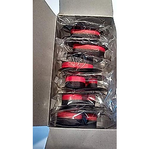 6 Calculator Ribbons Travis Technologies Replacement for Sharp EL1197PIII, EL-1197PIII Black Red