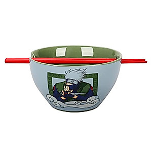 Bioworld Naruto Kakashi 20 oz Ramen Bowl With Chopsticks