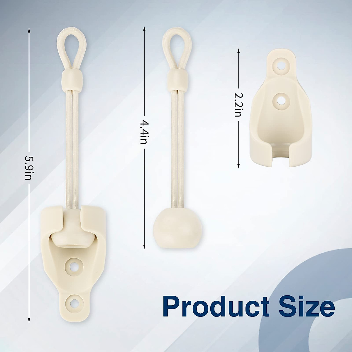 IVYSUN Sun Shade Replacement Parts Shade Tie Downs and End Cap with Ring Kit,Weather Resistance,Compatible with Coolaroo Exterior Roller Shade,Outdoor Blinds(Sand,2 Set)