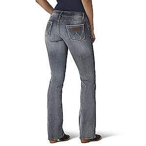 Wrangler Women's Retro Sadie Low Rise Stretch Boot Cut Jean, Medium Blue, 11-32