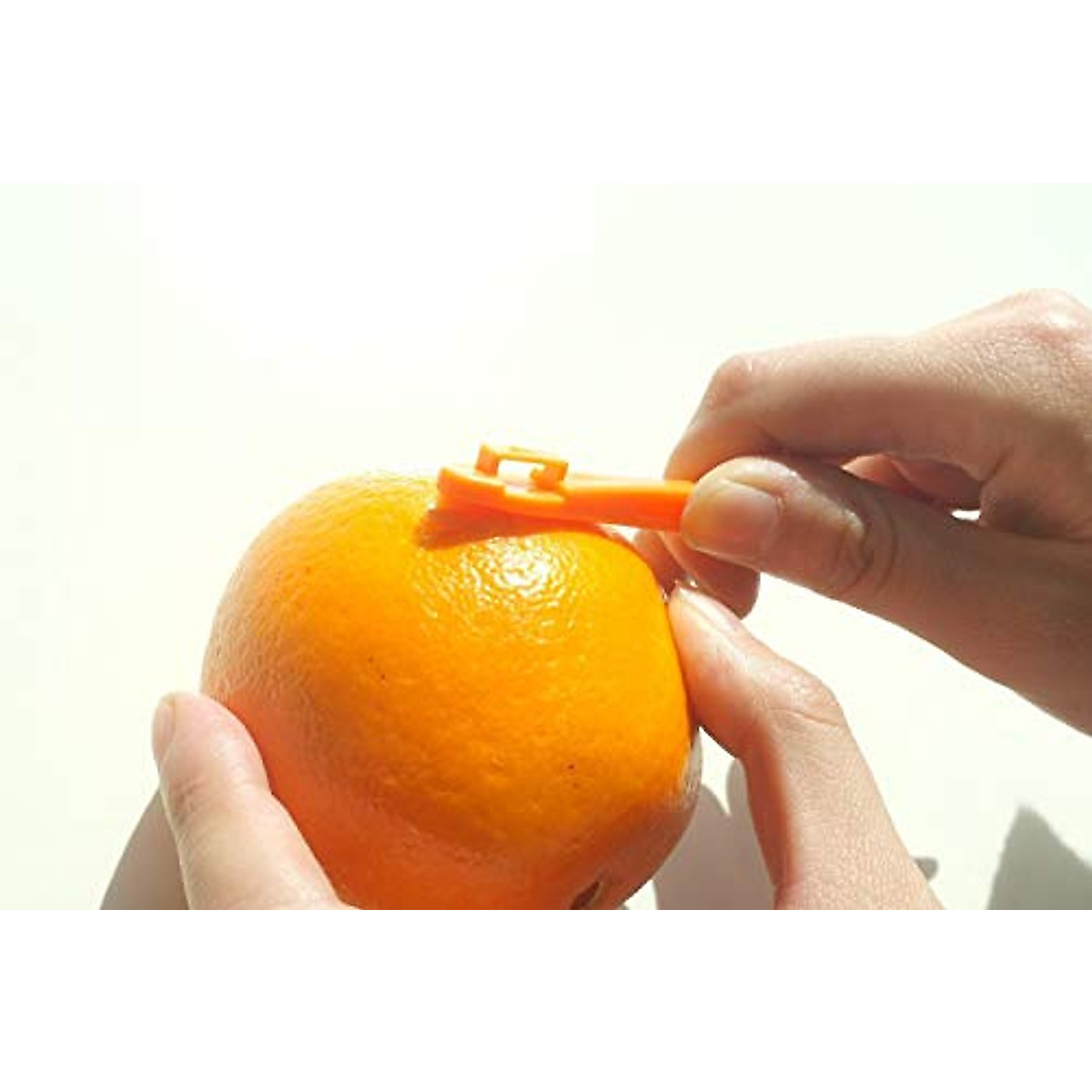 Minjie 2 pcs orange peeler tool Citrus Peeler in Bright Orange Color - Replaces Tupperware Peeler Bright Orange