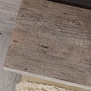 Sauder Steel River Entertainment Wall in Weathered Wood, for TVs up to 70", Weathered Wood Finish