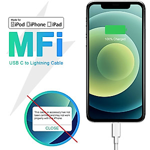 【Apple MFi Certified】USB C to Lightning Cable,Belcompany 2 Pack iPhone Fast Charger Cable Power Delivery Lightning to USB C Charger Cord for iPhone 12 Pro Max/11 Pro/X/XS/XR/8 P/iPad/AirPods Pro-6.6ft