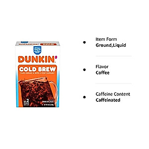 Dunkin' Cold Brew Ground Coffee Packs, 8.46 Ounce (Pack of 1)