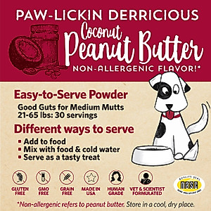 Fidobiotics Good Guts for Medium Mutts Probiotic for Dogs, 6 Billion CFUs, 11 Strains, 5 Digestive Enzymes, 2 Prebiotics, Digestive Gut Health for Dogs, Adult & Puppy Probiotics Supplements (30 Days)