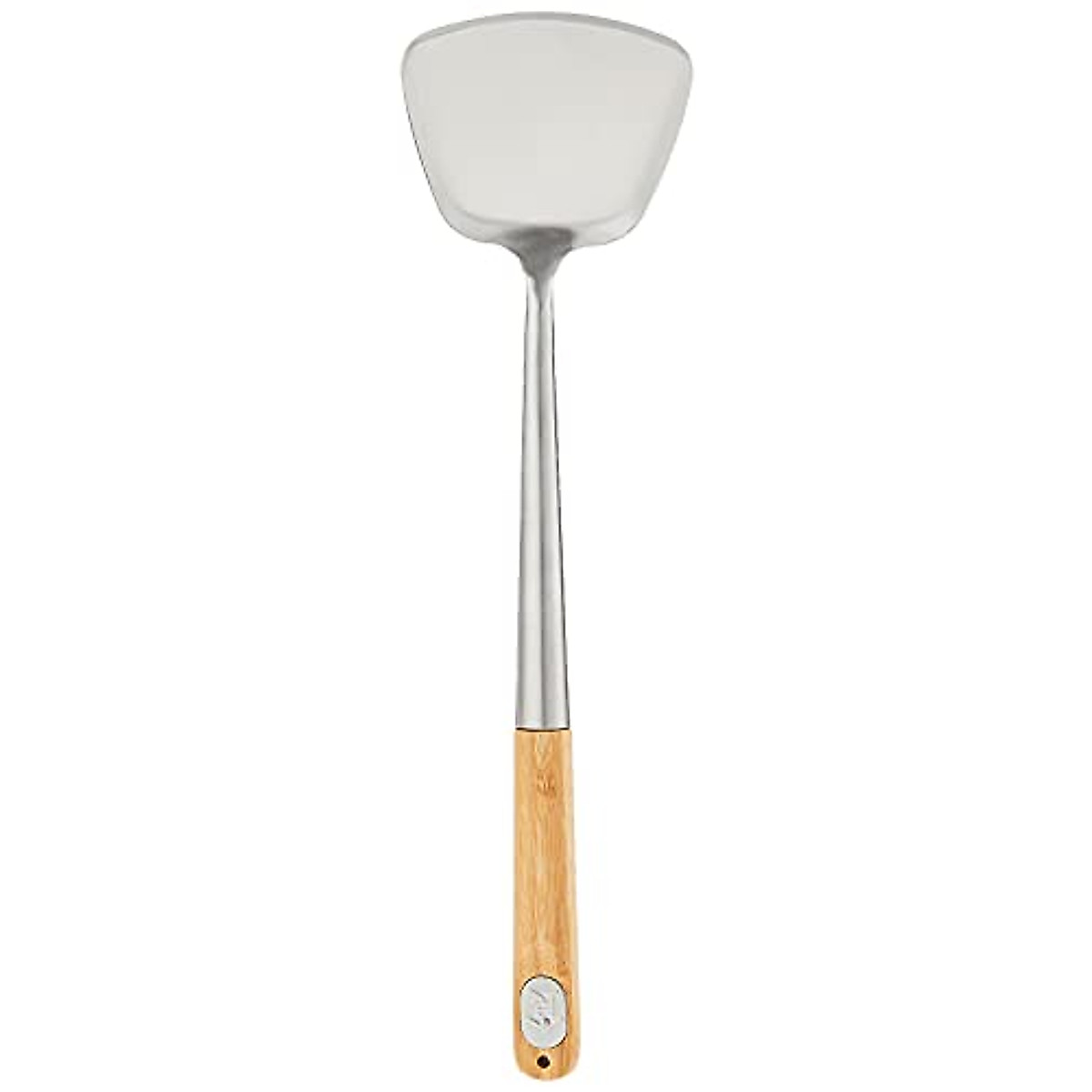 TableCraft Wok Spatula with Bamboo Handle, 14.5-Inch, Stainless Steel