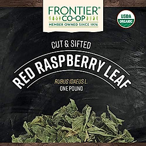 Frontier Co-op Raspberry, Red Leaf, Cut & Sifted, Certified Organic, 16 Ounce (Pack of 1) Bulk Bag