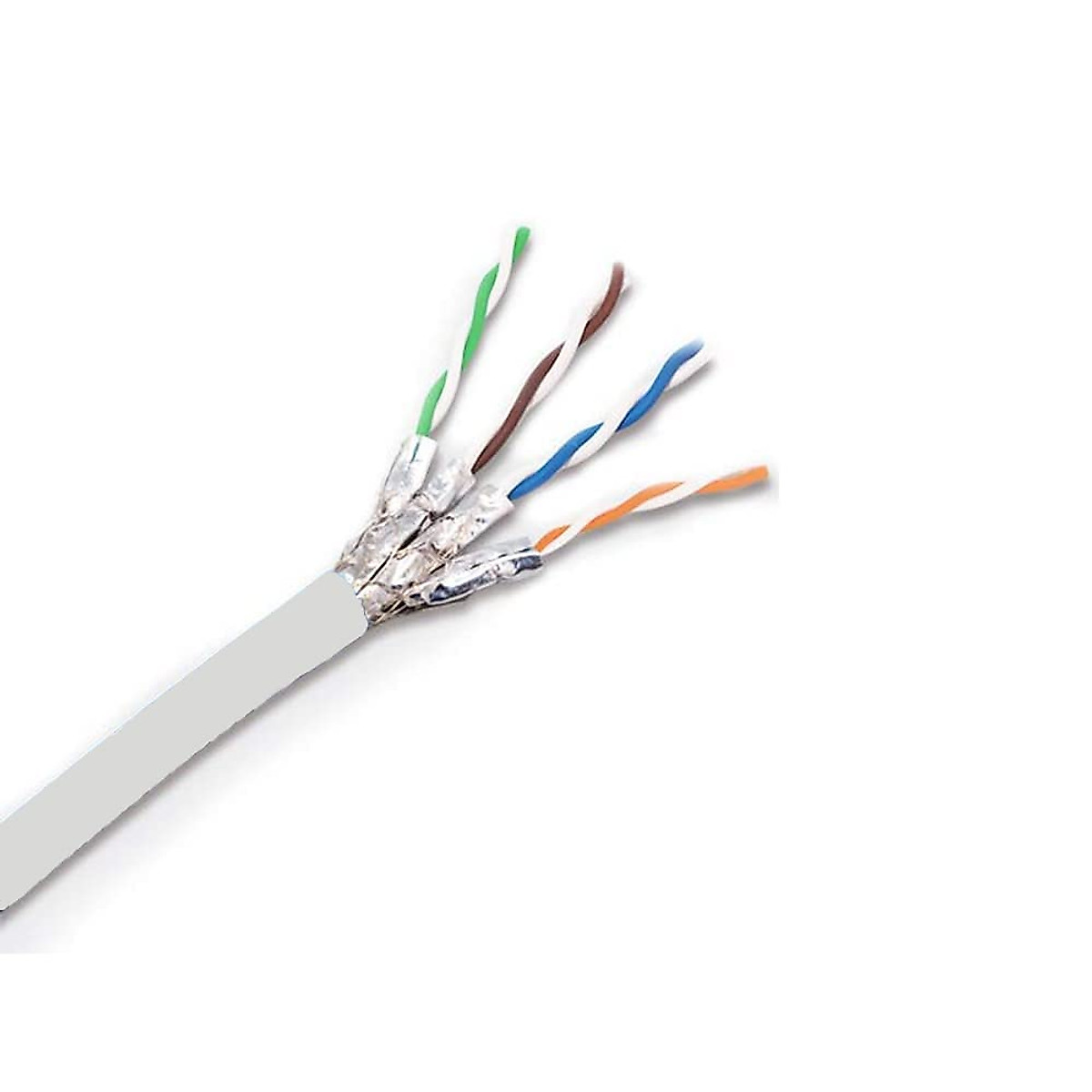 Elite 250ft. Cat8 Shielded Riser (CMR), 40Gb, 2000MHz, S/FTP 22AWG, Solid Bare Copper, UL Listed, ETL Listed, PoE++ (White, 250ft.)