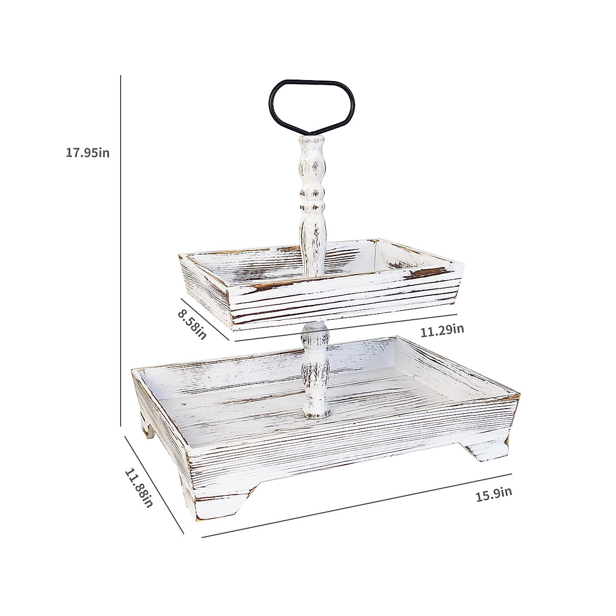 Tier Tray Decor Stand - Tiered Design for Dining Tables, Seasonal Decoration for Family Gatherings, Suitable for Halloween & Christmas