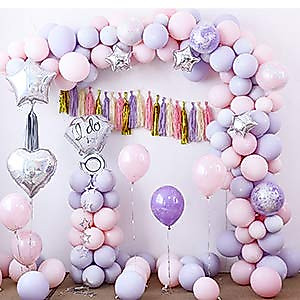 BEISHIDA 100Pcs Lavender Balloons 10 Inch Pastel Purple Balloons Pearl Purple Balloon Latex Helium Balloons For Birthday Wedding Baby Bridal Shower Party Decorations Supplies