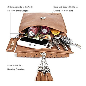 seOSTO Womens Small Crossbody Bag, Tassel Cell Phone Purse，Gifts For Teenage Girls