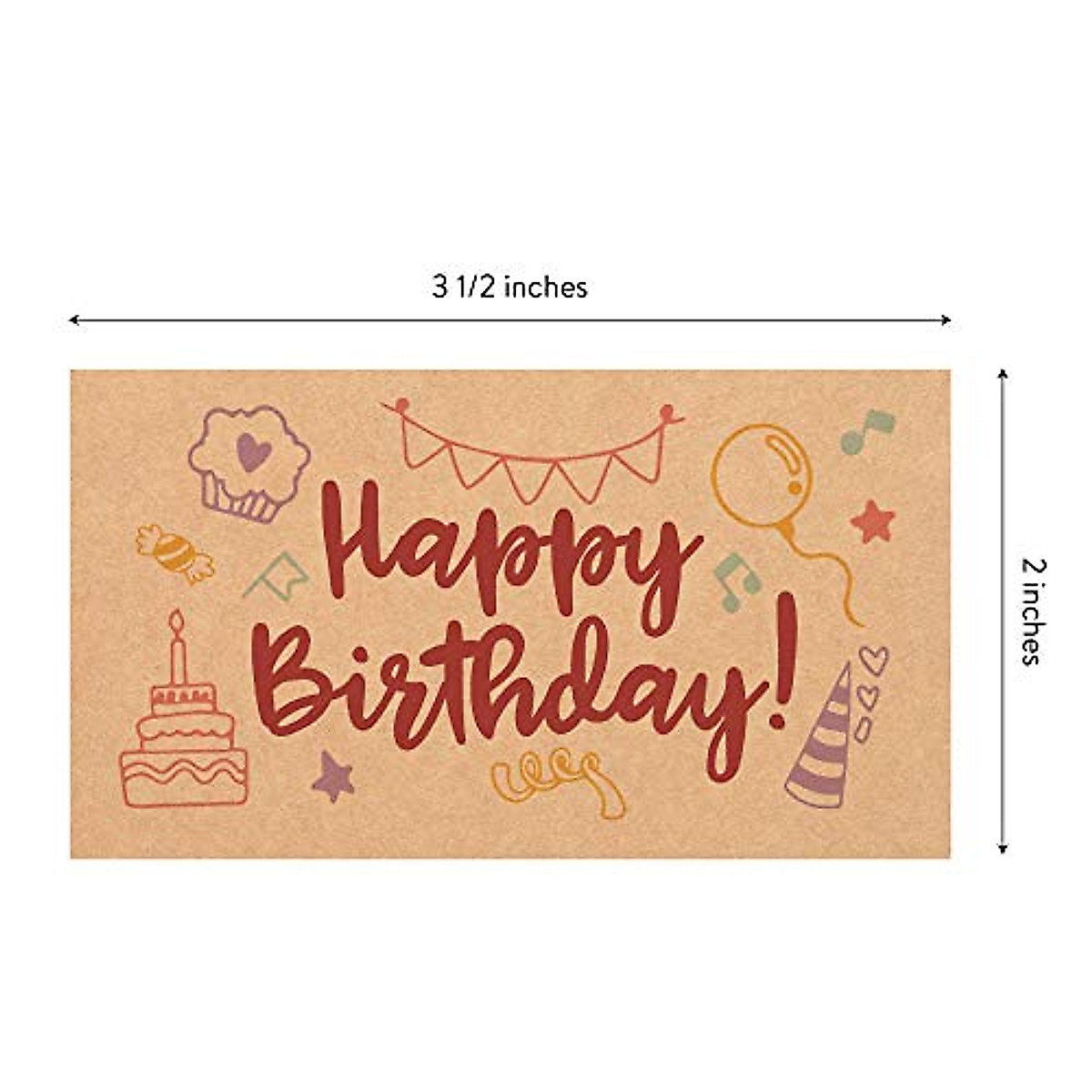 DiverseBee 60 Pack Assorted Inspirational Kraft Cards - Motivational Kindness Mini Note Cards, Encouragement Affirmation Card Set, 60 Unique Motivational Quotes - Business Card Size and Blank Back (Kraft)