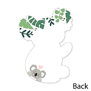Big Dot of Happiness Koala Cutie - Shaped Thank You Cards - Bear Birthday Party and Baby Shower Thank You Note Cards with Envelopes - Set of 12
