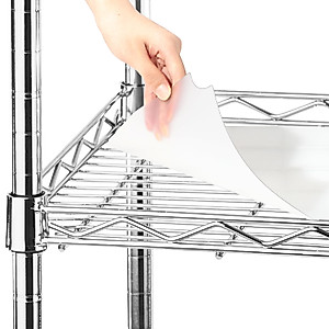 Frienda Set of 10 Wire Shelf Liner 16 x 36 Inch Heavy Duty Shelf Liners Packed Flat for Wire Shelving, Waterproof Non Adhesive Plastic Mat for Metal Rack Kitchen Shelves, Shoe Rack