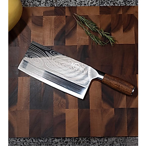 8 Inch Cleaver Knife - Ideal For Meat Cutting And Vegetable Chopping - Perfect Chinese Clever Kitchen Knife For Home & Professional Chefs - Durable And Multi-purpose Cleavers - Butcher Cleaver Knife