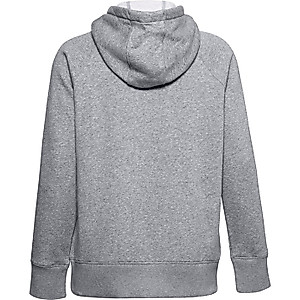 Under Armour Womens Rival Fleece Logo Hoodie , Steel Medium Heather (035)/Black , X-Large