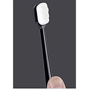 Ultra Soft Manual Toothbrush with 20000 Soft Floss Bristle for Sensitive Gums Teeth and Expectant Moms|Elderly |Adults (Black)